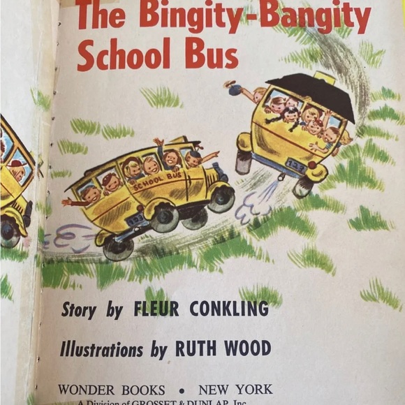 Other | Vintage 195 Wonder Book The Bingity Bangity School Bus | Poshmark